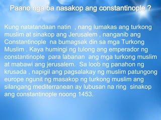 Ang Pagbagsak ng constantinople | PPTX