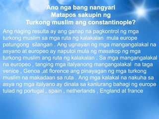 Ang Pagbagsak ng constantinople | PPTX