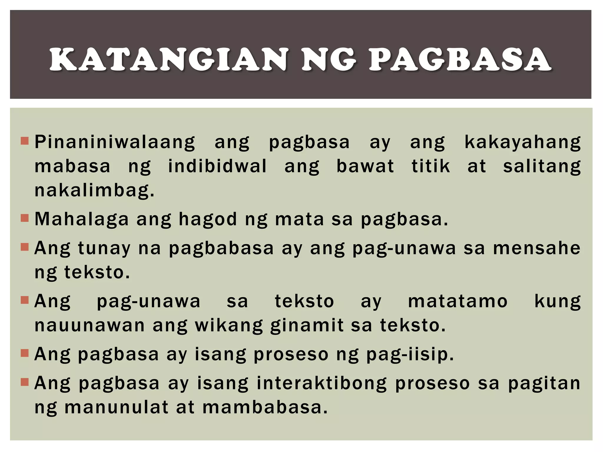 Pagbasa | PPTX