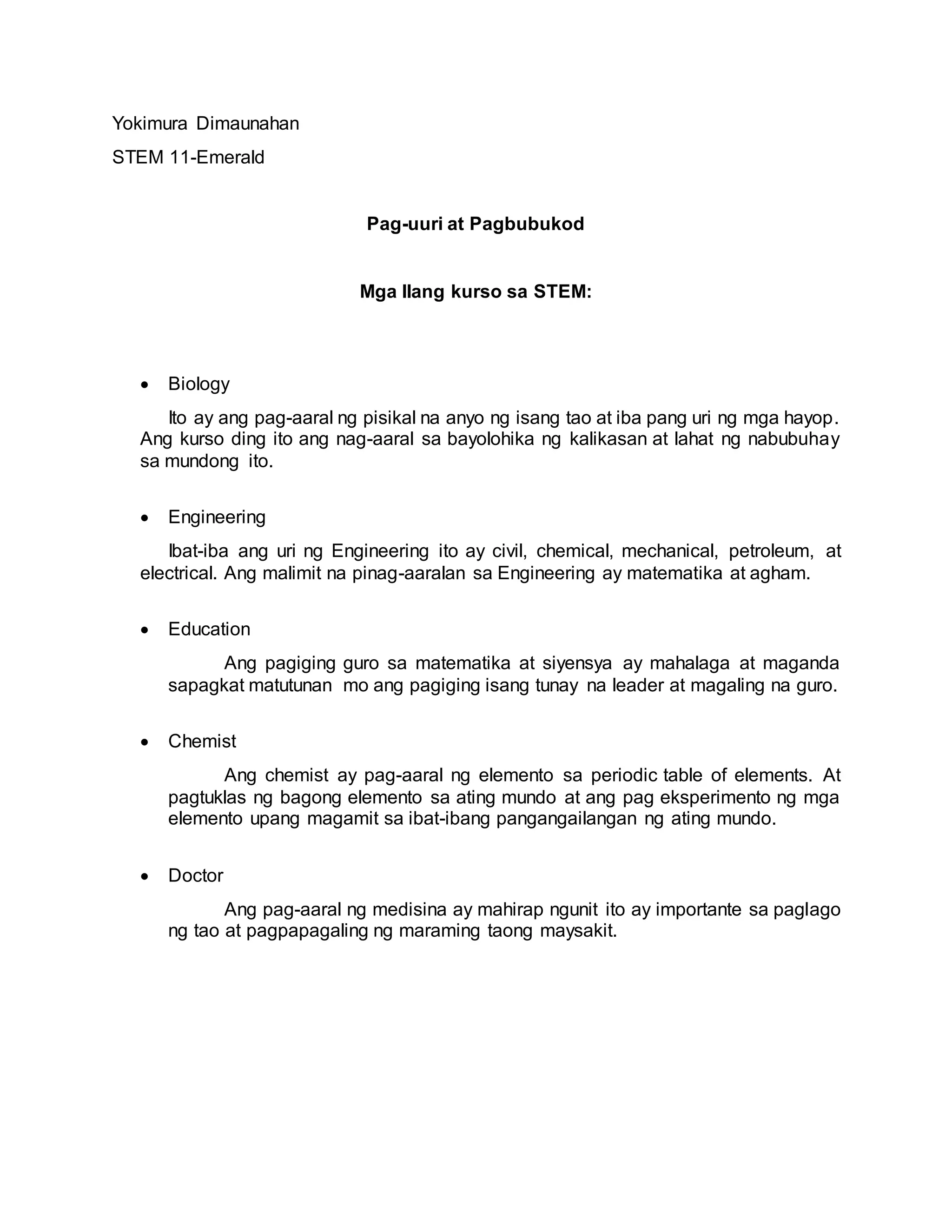 Pagbibigay ng Katuturan o Depinisyon, Paghahambing at Pagtutulad, Pag ...