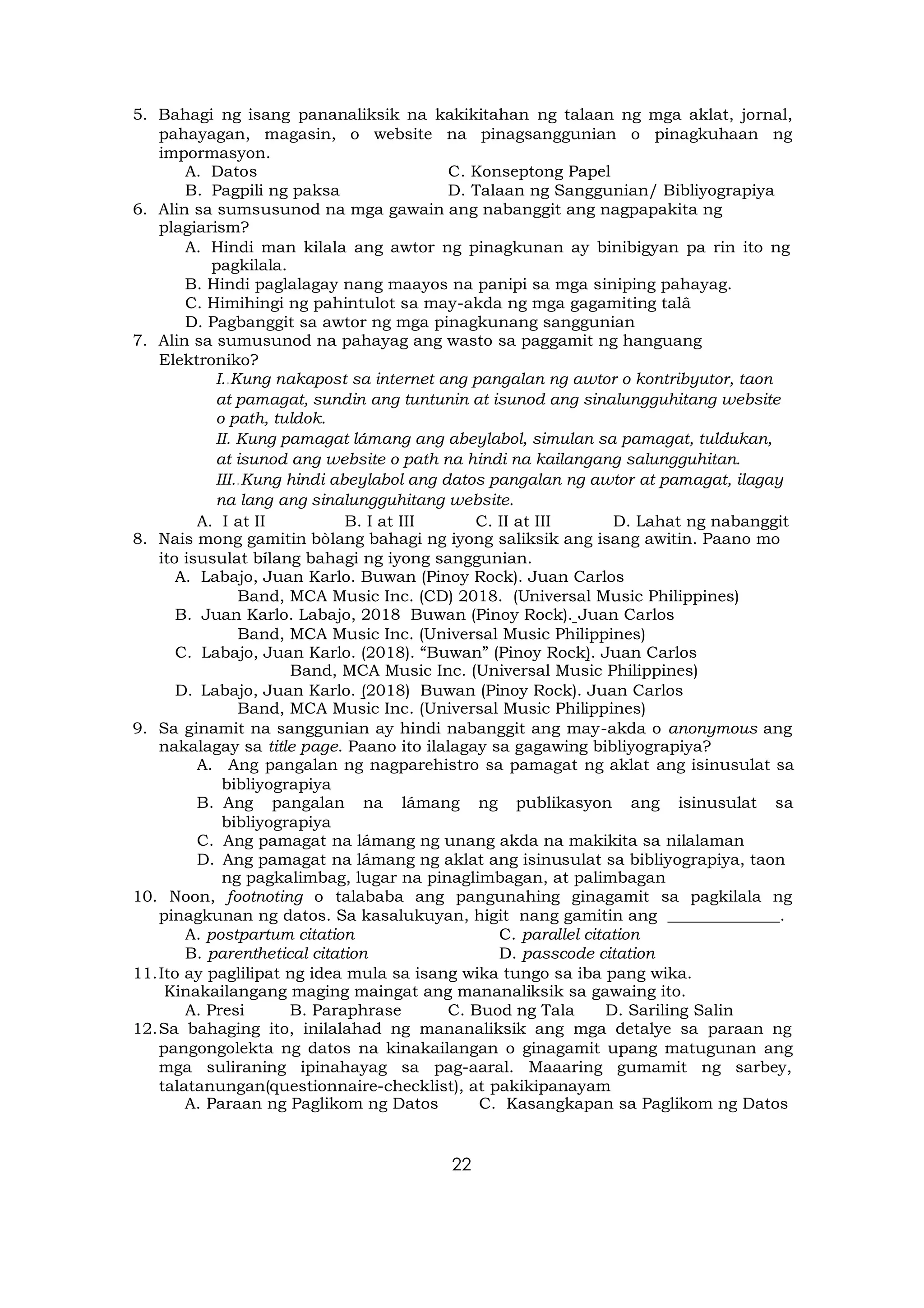 Proseso sa Pagsulat ng Pananaliksik | PDF