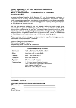 Proseso sa Pagsulat ng Pananaliksik | PDF