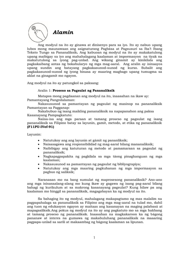 Proseso sa Pagsulat ng Pananaliksik | PDF