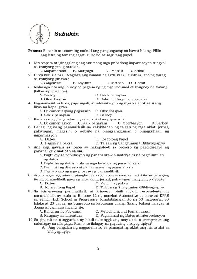 Proseso sa Pagsulat ng Pananaliksik | PDF