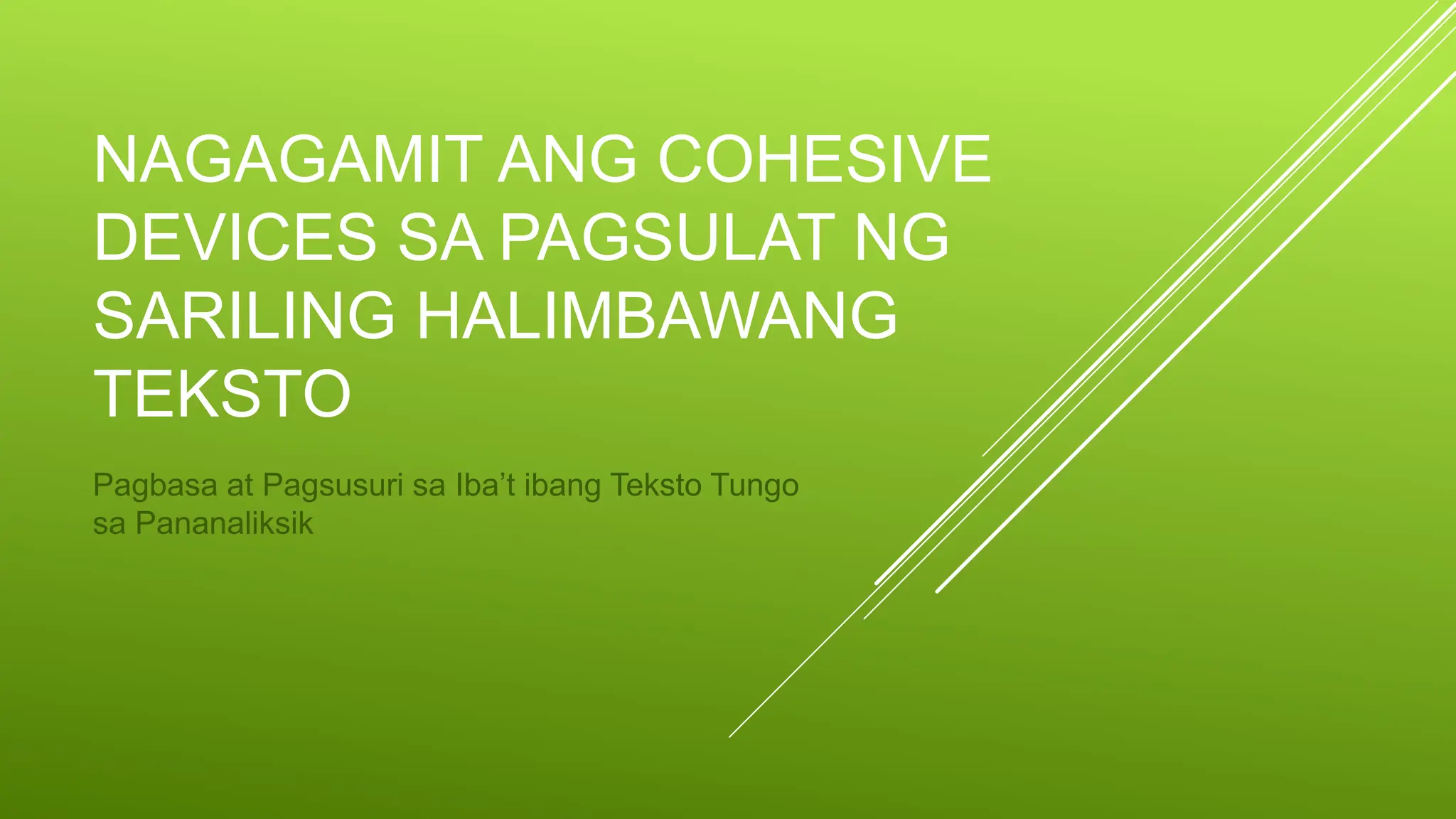 Pagbasa at Pagsusuri Powerpoint Presentation | PPT