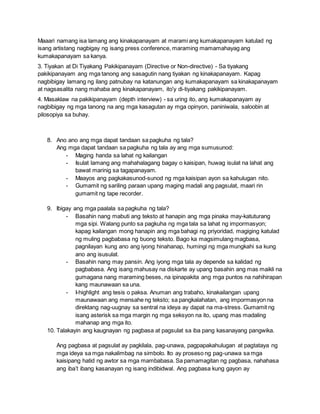 Pagbasa at pagsulat by dashlyn | DOCX