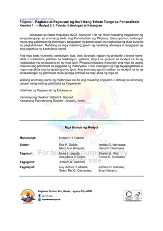 Pagbasa at Pagsusuri 2.1.pdfNNNNNNNNNNNN | PDF