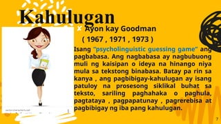 Pagbasa Kahulugan.pptzxnMSAASCDMANSCAAAAOKAYSSx | PPTX