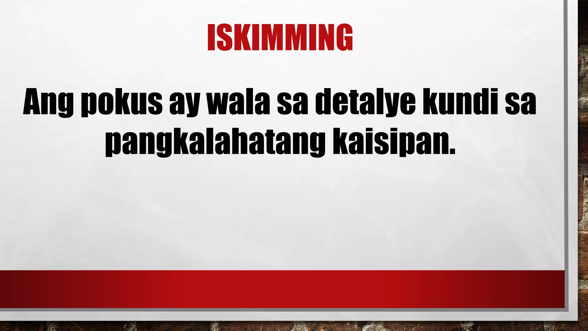 Masining na Pagbasa | PPTX