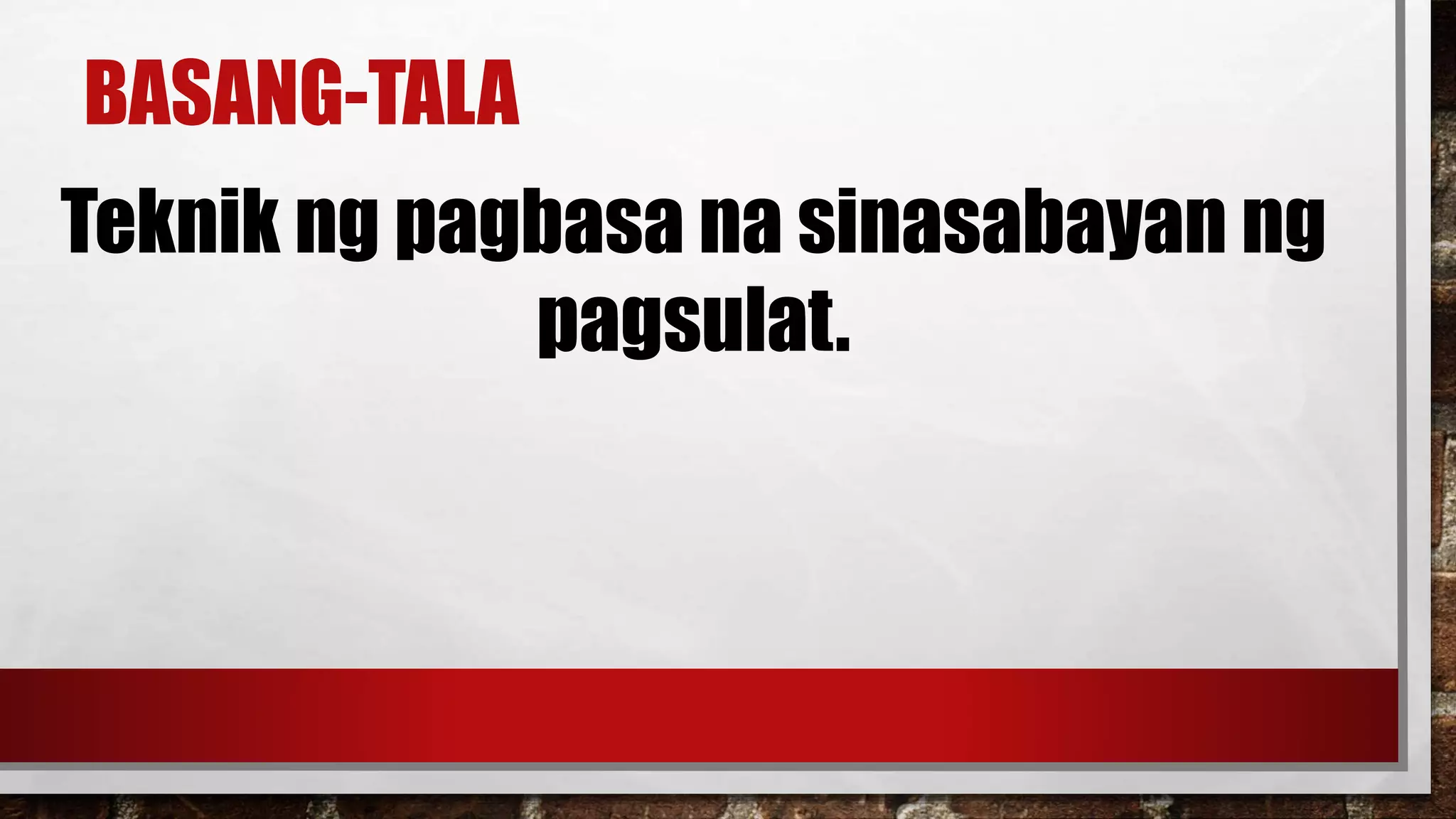 Masining na Pagbasa | PPTX