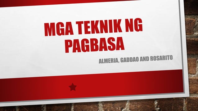 Masining na Pagbasa | PPTX