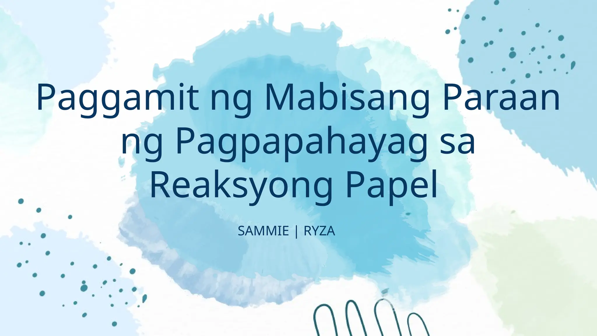 pAGBASA REPorT paggamit ng mabisang paraan ng pagpapahayag sa reaksyong ...