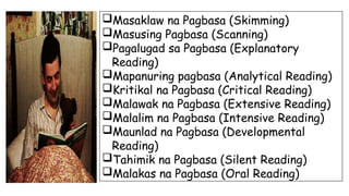 Pagbasa (Sesyon 1) Kahulugan ng Pagbasa at | PPTX