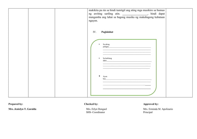 banghay Aralin sa Pagbasa ta Pagsusuri ng Iba't ibang teksto | DOCX