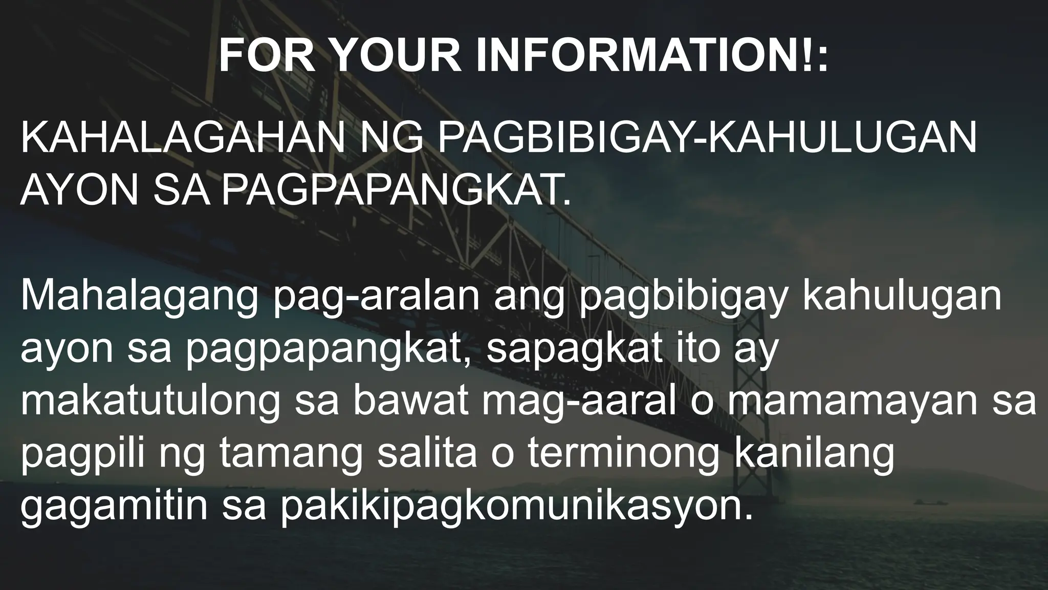PAGBIBIGAY KAHULUGAN AYON SA PAGPAPANGKAT.pptx