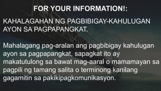 PAGBIBIGAY KAHULUGAN AYON SA PAGPAPANGKAT.pptx