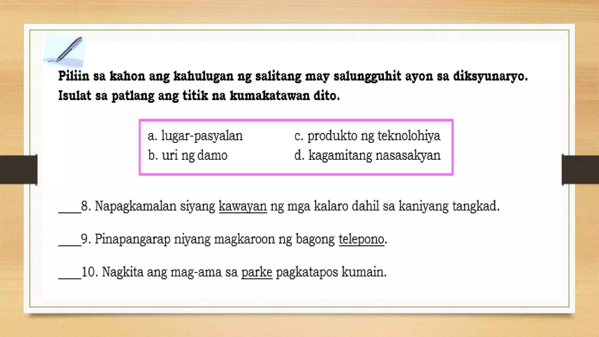 Pagbibigay ng Kahulugan sa mga Salita Fil 4.pptx