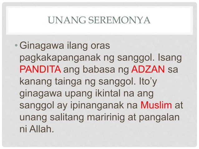 Pagbibinyag ng muslim gr10 | PPT