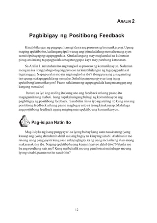 Pagbigay at pagtanggap_ng_positibong_feedback | PDF