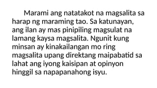 Pagbubuo at Paglalahad ng Talumpati.pptx