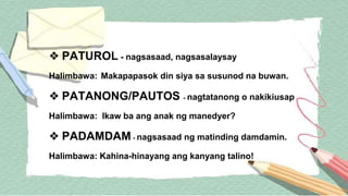 PAGBUO NG PANGUNGUSAP-RETORIKA | PPTX