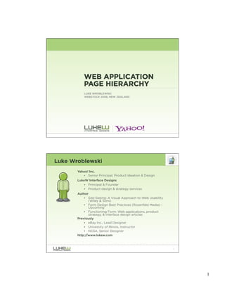 Page Heirarchy - Luke Wroblewski | PPT