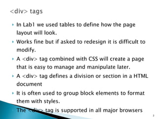 Page Layout 2010 | PPT | Web Design and HTML | Internet