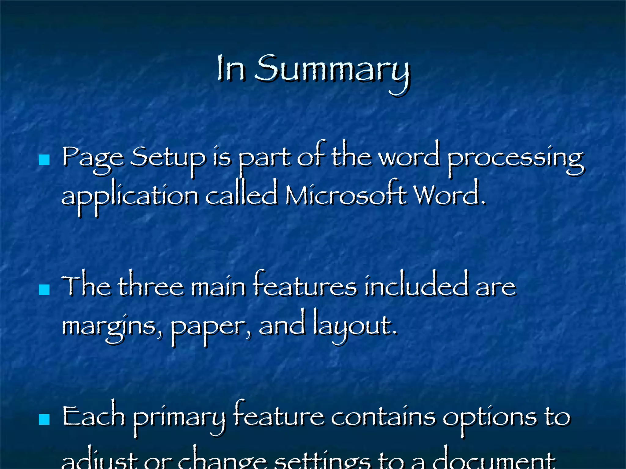 Page Setup Ppt | PPT