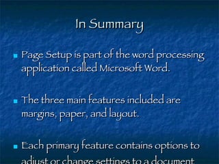 Page Setup Ppt | PPT