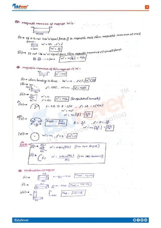 Magnetism - Physics Handwritten Notes | PDF