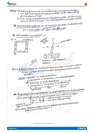 Mode of Heat Transfer - Physics Handwritten Notes | PDF