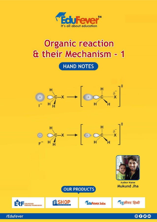 Organic Reaction & their Mechanism 1 - Chemistry Handwritten Notes | PDF