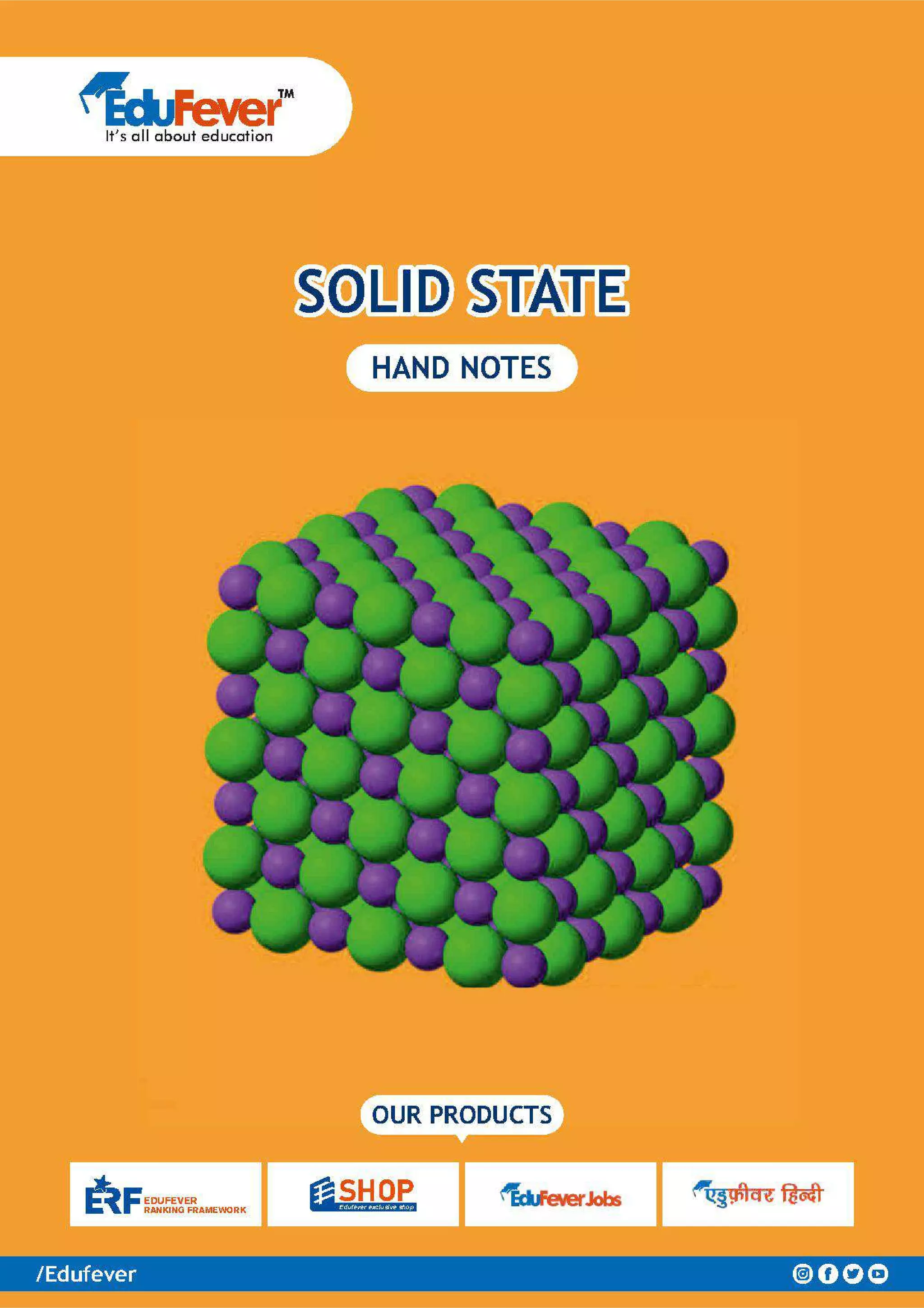 Solid State - Chemistry Handwritten Notes | PDF