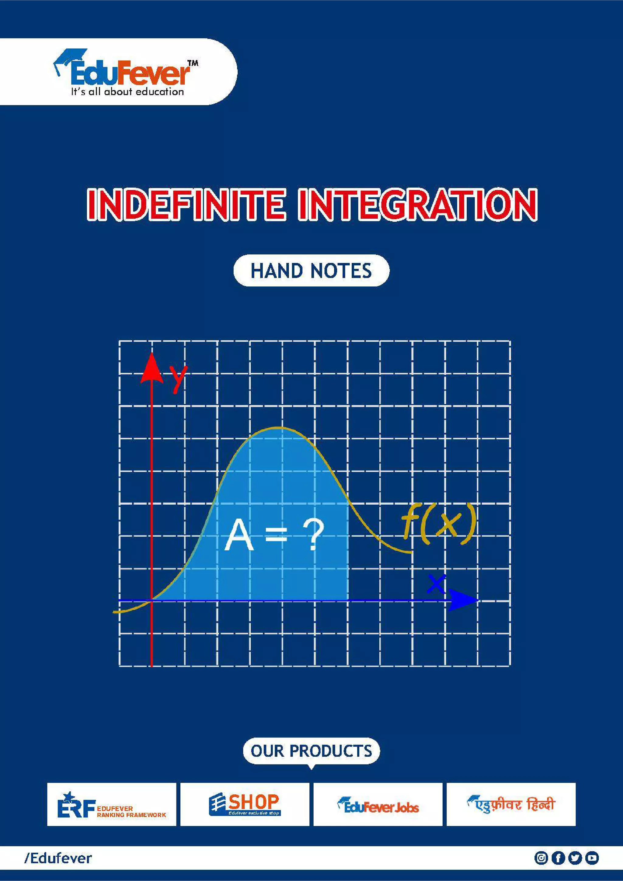 Indefinite Integration - Mathematics Handwritten Notes | PDF