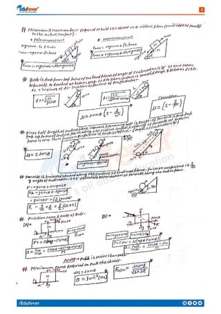 Friction - Physics Handwritten Notes | PDF
