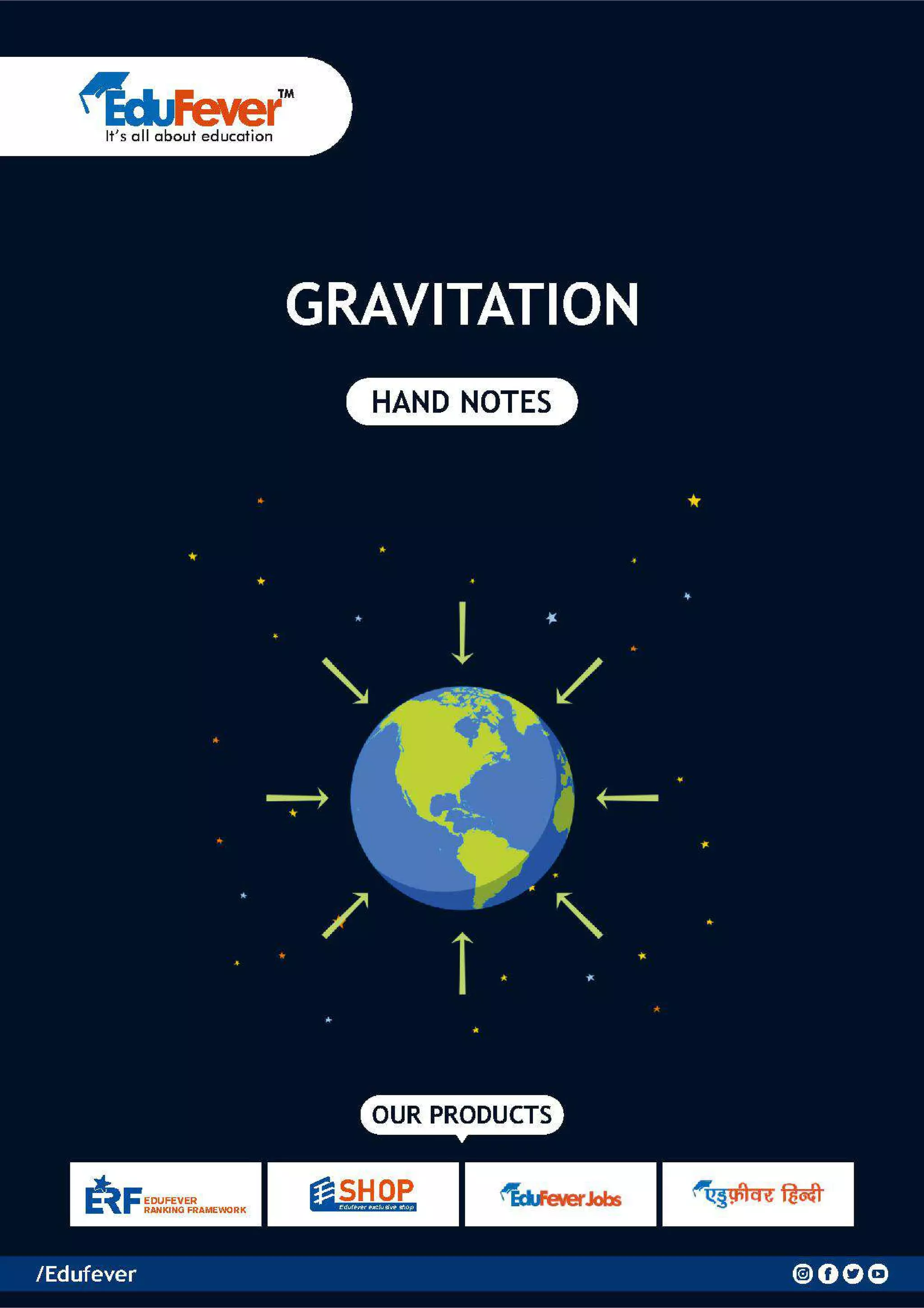 Gravitation - Physics Handwritten Notes | PDF