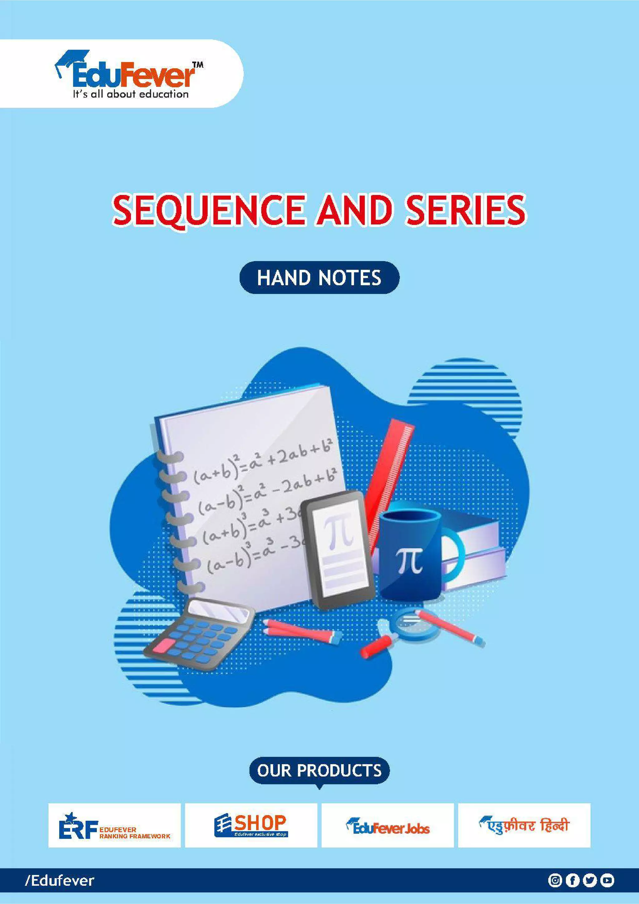 Sequence and Series - Mathematics Handwritten Notes | PDF