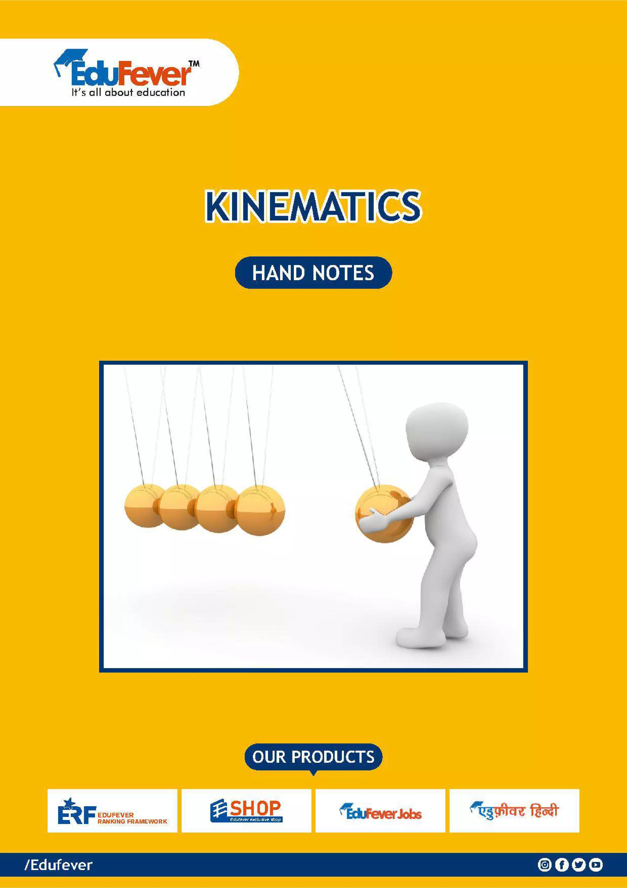 Kinematics - Physics Handwritten Notes | PDF