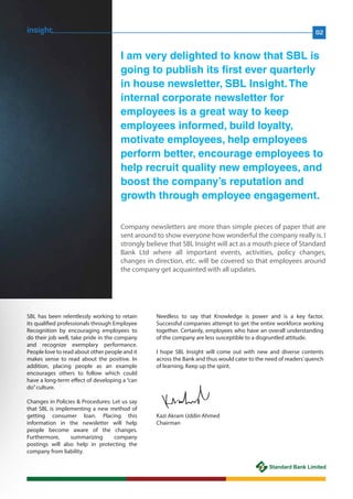 Chaiman Message SBL | PDF