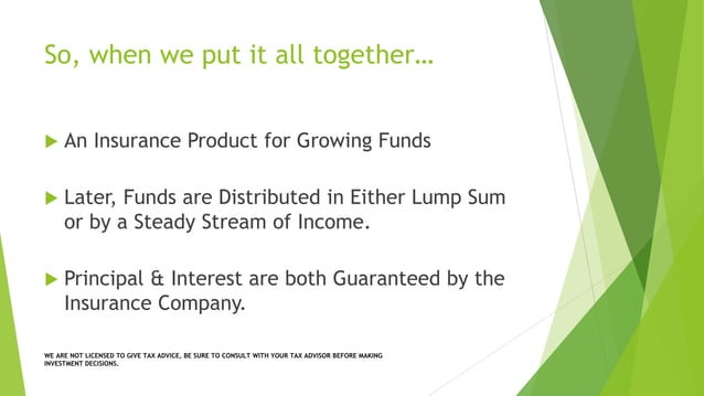 Definition of a Deferred, Fixed Annuity | PPT