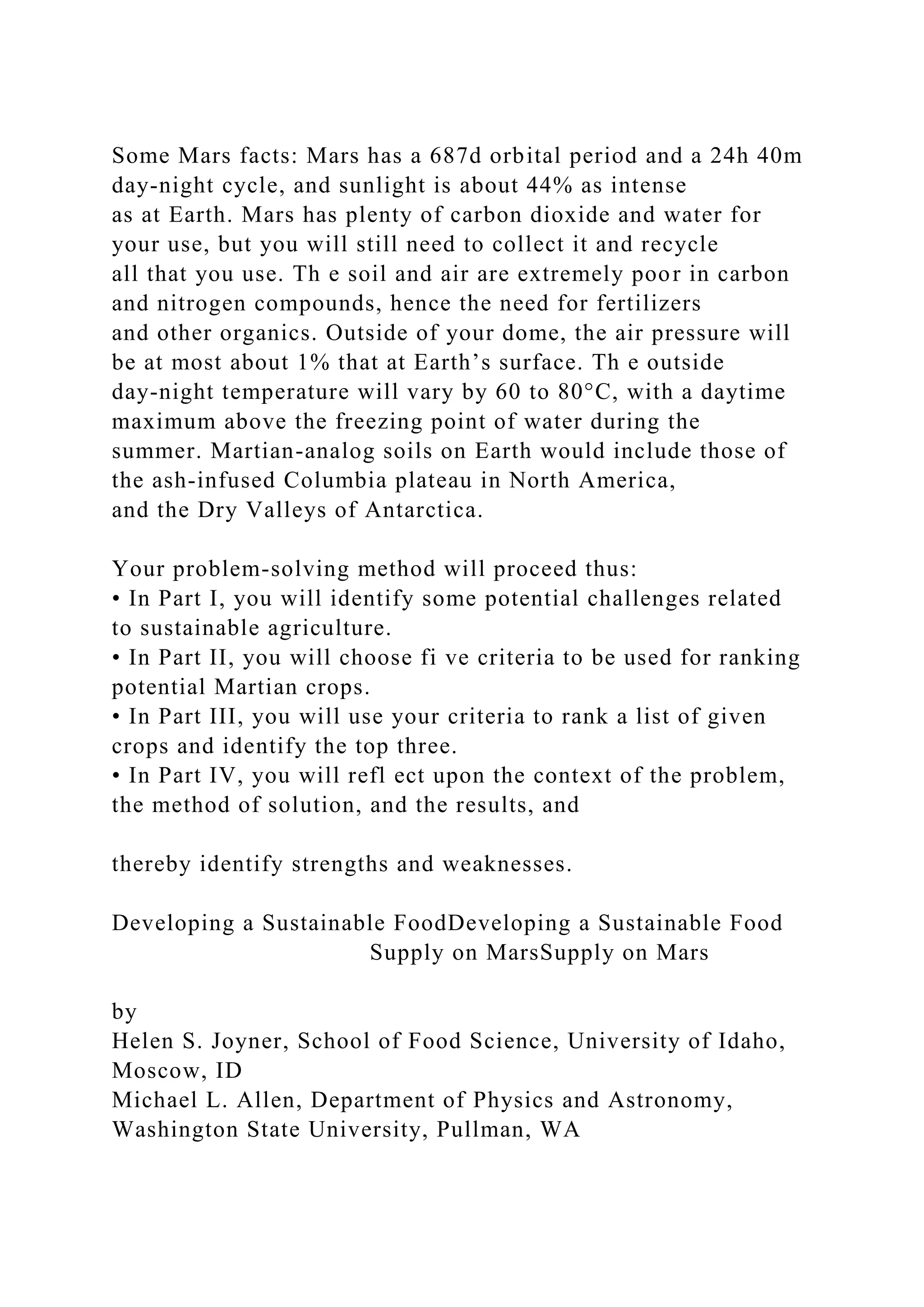 Page 1Farming in Space” by Joyner and AllenNATIONAL CENT.docx | Free ...