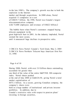 Page 1 of 10 NORTEL NETWORKS CORPORATION ETHIC | DOCX