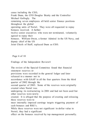 Page 1 of 10 NORTEL NETWORKS CORPORATION ETHIC | DOCX