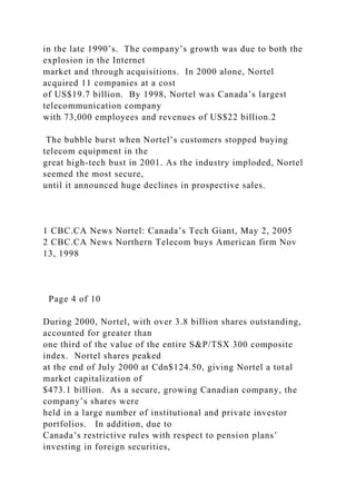 Page 1 of 10 NORTEL NETWORKS CORPORATION ETHIC.docx