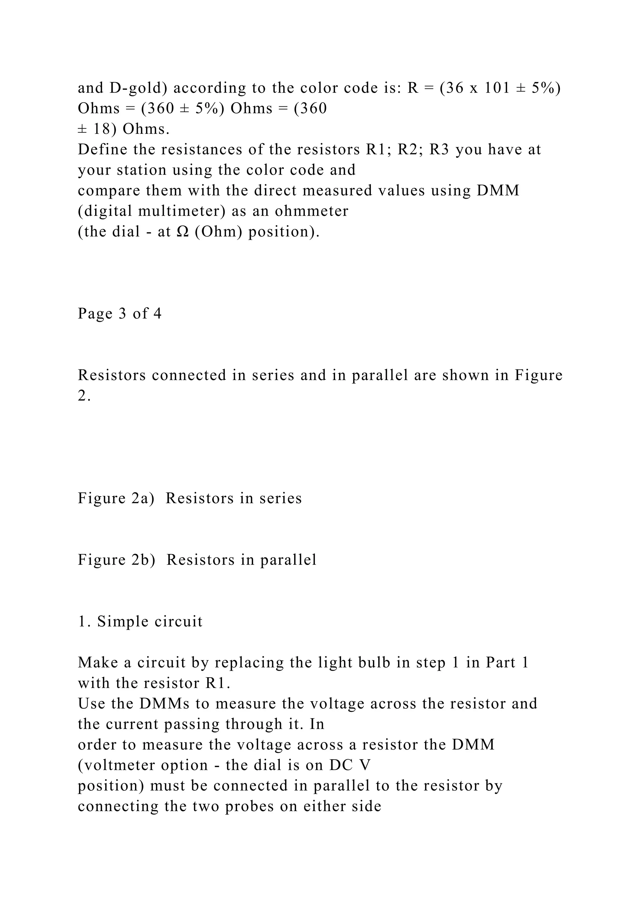 Page 1 Of 4 Direct Current Dc Circuits Introductdocx Computer