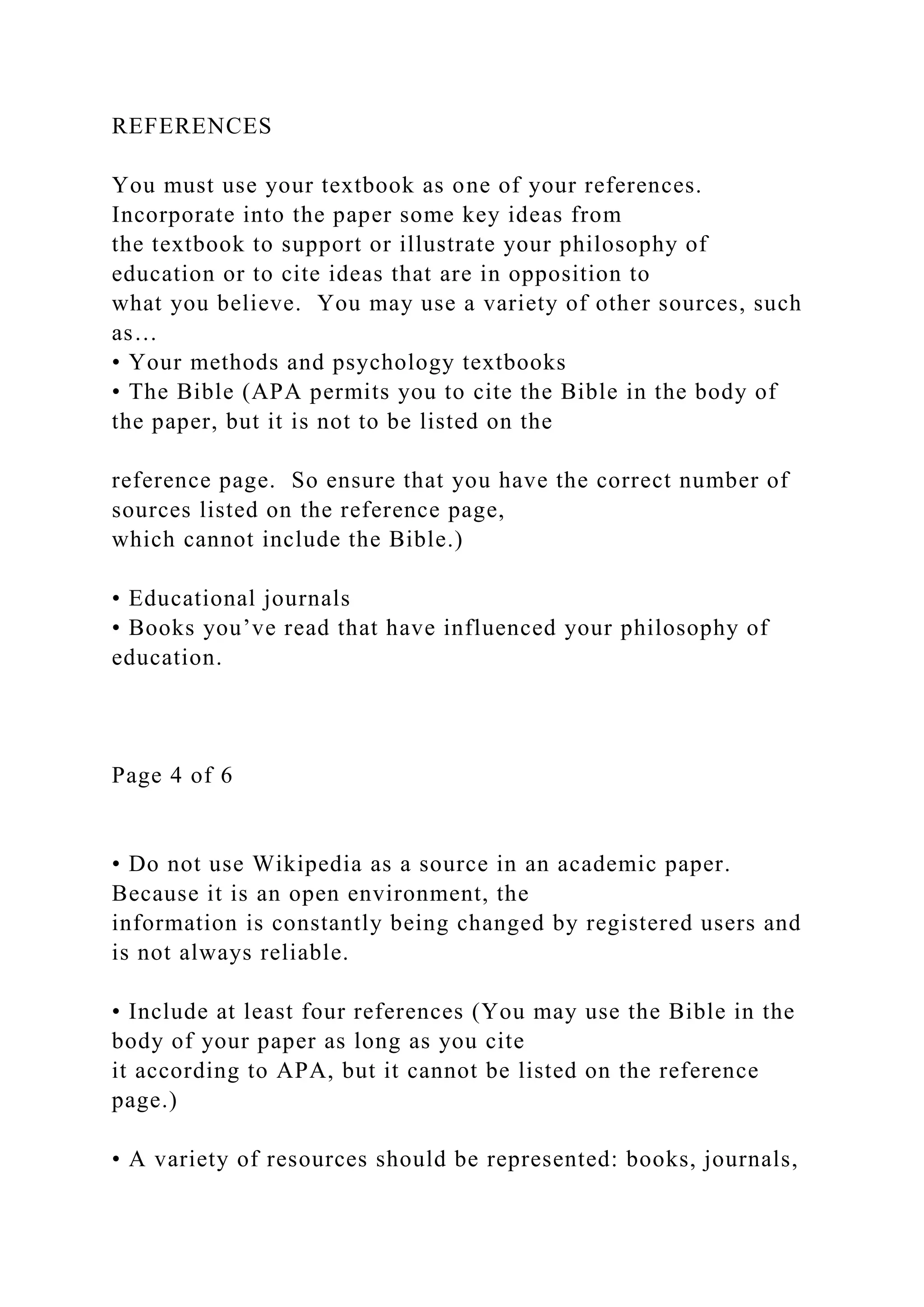 Page 1 of 6 Personal Philosophy of Education Direction.docx