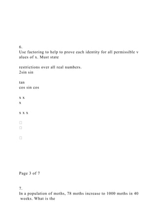Page 1 of 7 Pre‐calculus 12 Final Assignment (22 mark.docx