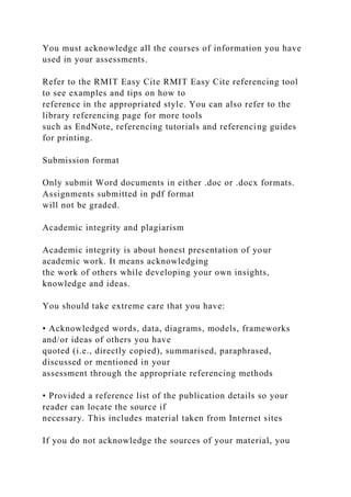 Page 1 of 8 School of Management — BUSM4551 CID | PDF