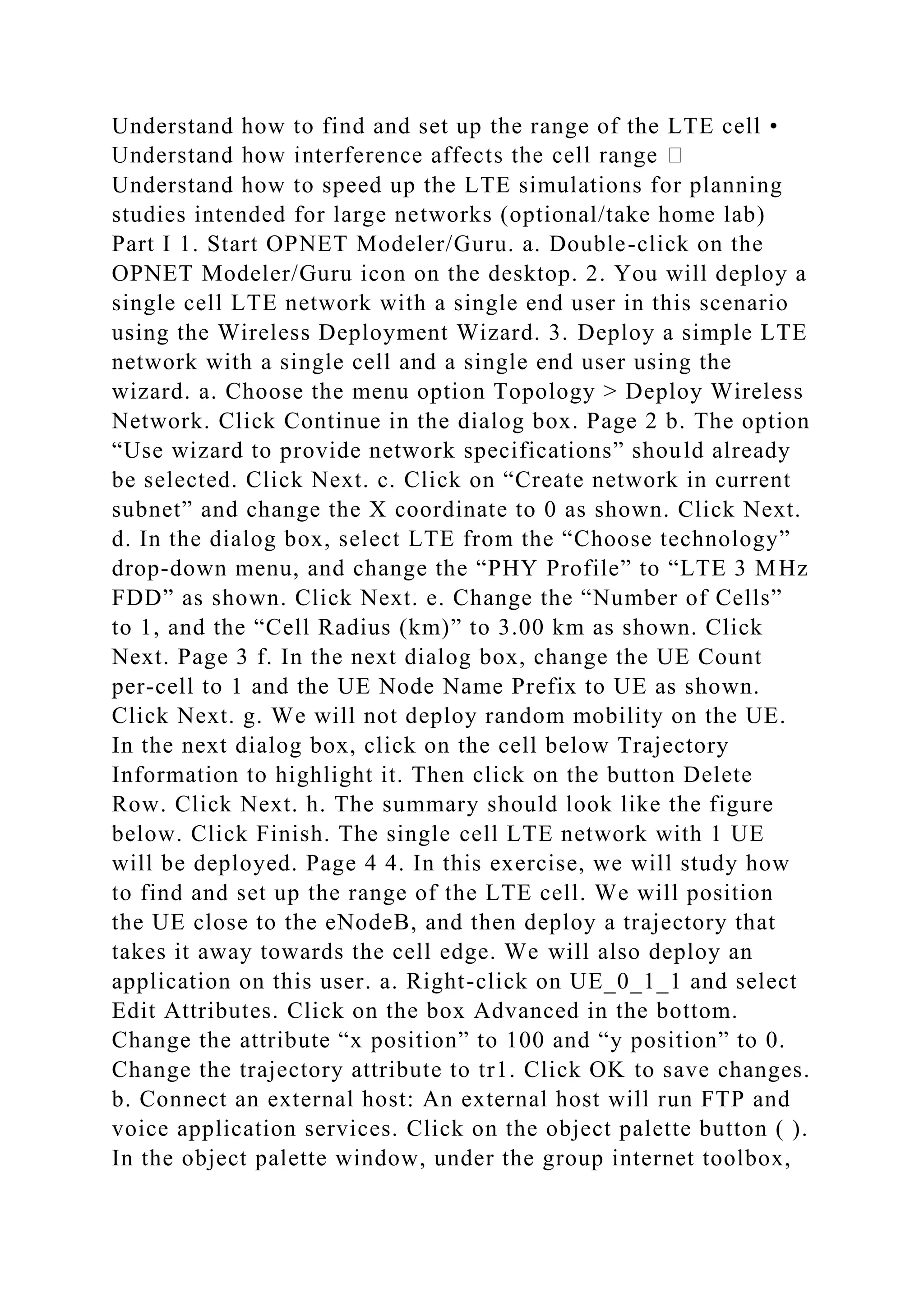Page 1 Planning LTE Network Deployments Introduction LTE (Long Term .docx