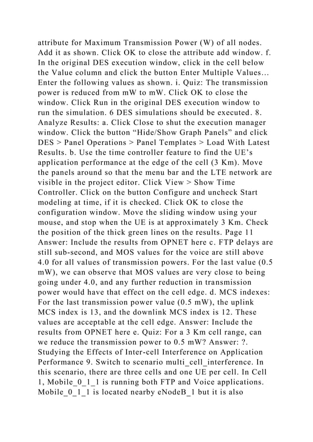 Page 1 Planning LTE Network Deployments Introduction LTE (Long Term .docx